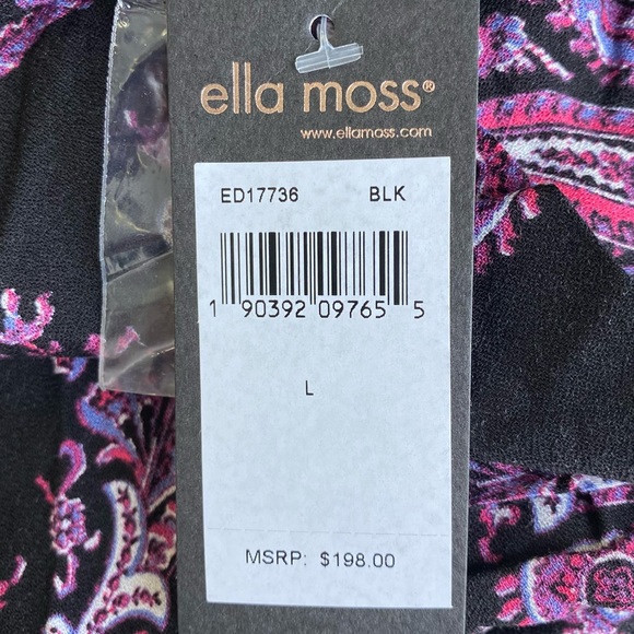 Ella Moss | Dresses | Nwt Ella Moss Black Purple Paisley Dress | Poshmark